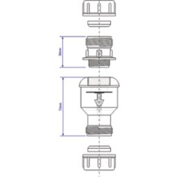 McAlpine In-Line Vertical Non-Return Valve - Screwfix