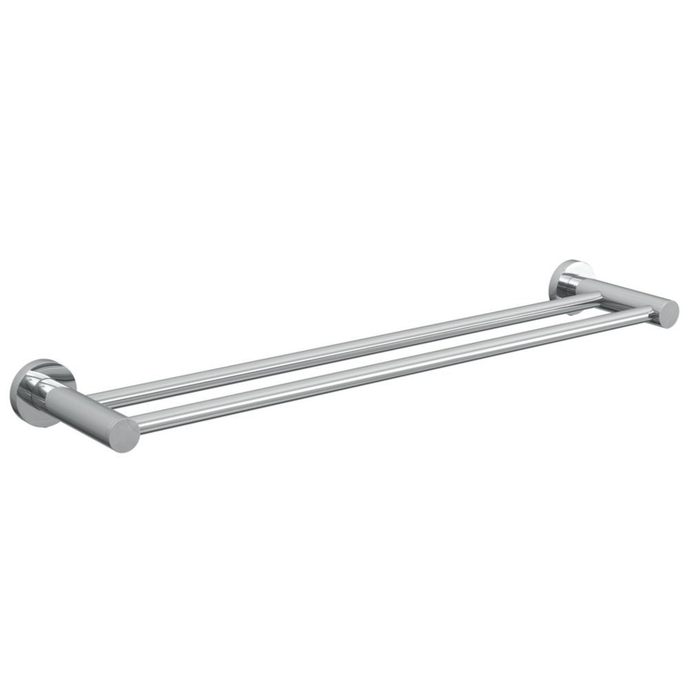 ETAL Double Towel Rail Stainless Steel 600mm x 141mm x 55mm - Screwfix