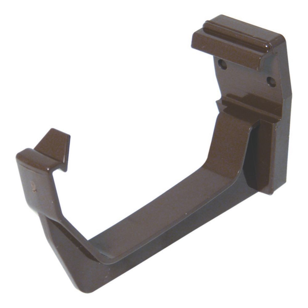 FloPlast uPVC Square Fascia Brackets Brown 114mm 10 Pack - Screwfix