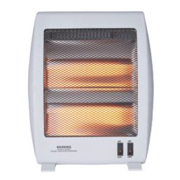 Essentials 1000W Electric Portable Quartz Heater Grey - Screwfix