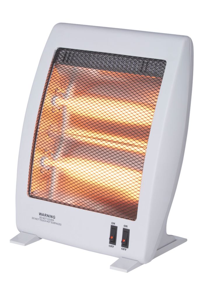 Essentials 1000W Electric Portable Quartz Heater Grey - Screwfix
