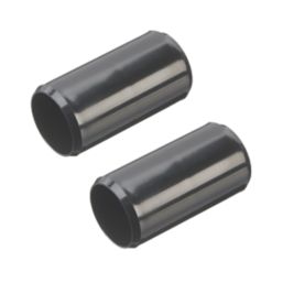 Deta TTE Conduit Couplers 25mm Black 2 Pack - Screwfix