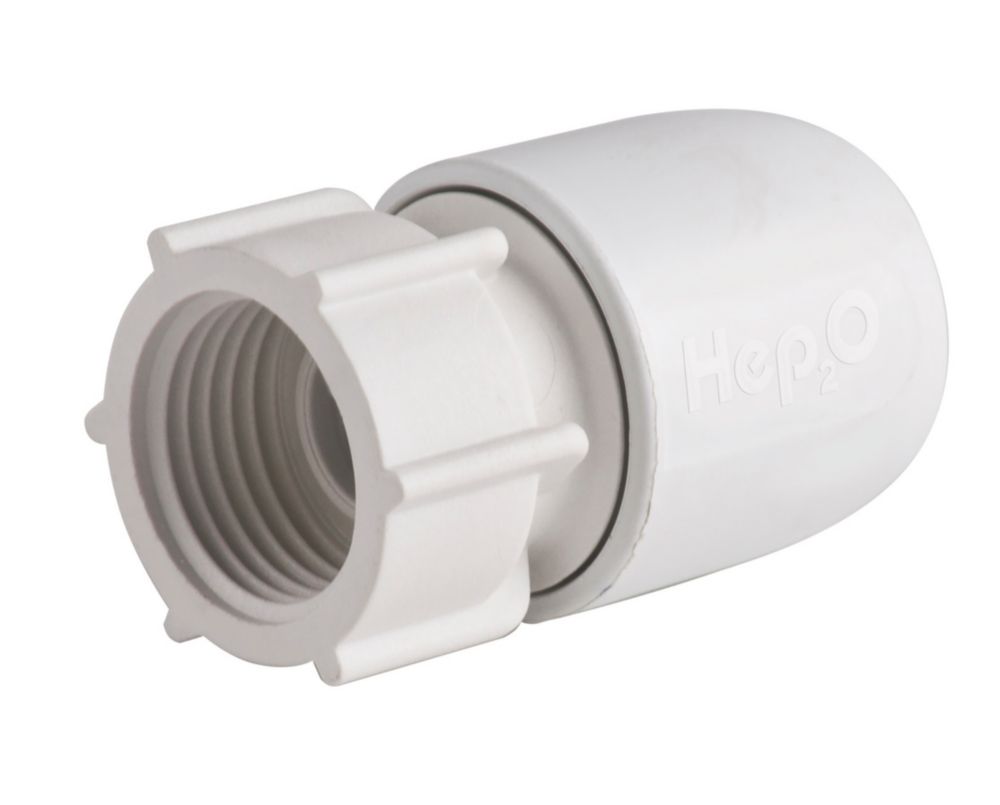Hep2O Hand-Titan Plastic Push-Fit Straight Tap Connector 15mm x 1/2 ...