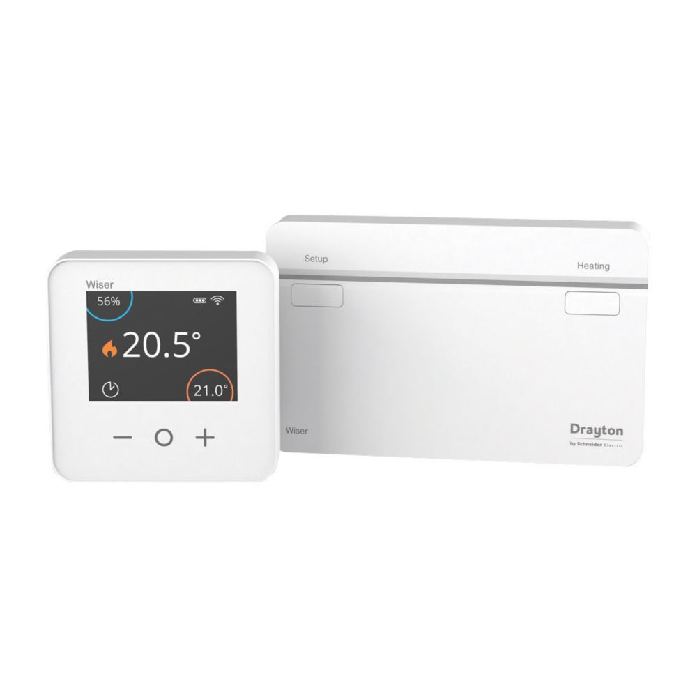 Drayton Wiser Wireless Heating 1-Channel Thermostat Control Kit White ...