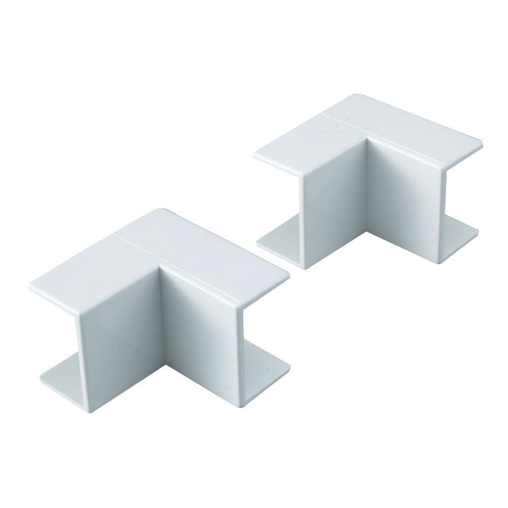Tower Internal Trunking Corner 25mm x 16mm 2 Pack - Screwfix