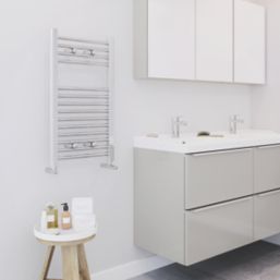 Blyss 700mm x 400mm 563BTU Chrome Flat Towel Radiator - Screwfix