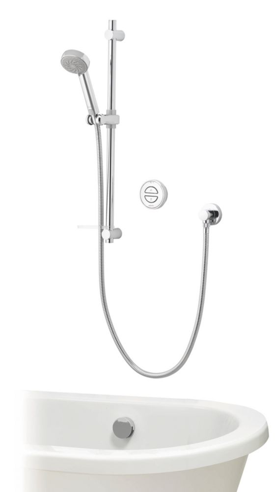 Aqualisa Smart Link Gravity-Pumped Rear-Fed Chrome Thermostatic Shower ...