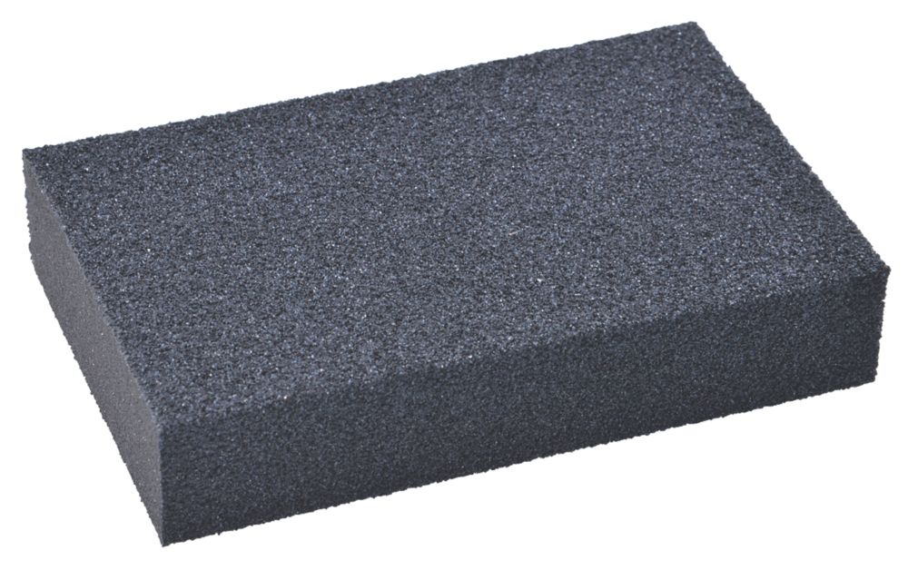 Essentials 120 / 80 Grit Rust Sanding Sponge 125mm x 75mm - Screwfix