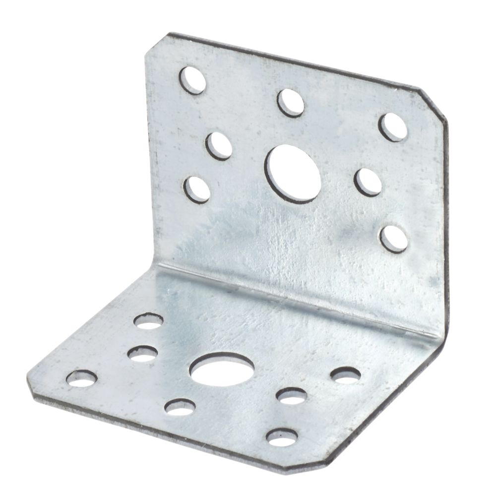 Sabrefix Heavy Duty Angle Brackets Stainless 60mm x 50mm 10 Pack - Screwfix