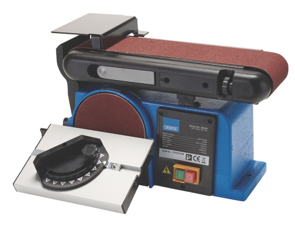 Draper 3.94" 370W Brushless Electric Belt & Disc Sander 230V - Screwfix