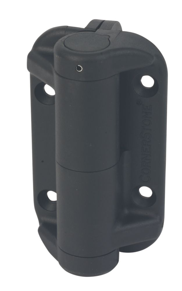 GateMate Black Straight Self-Closing Hinge with Legs 108mm x 4" x 100mm ...