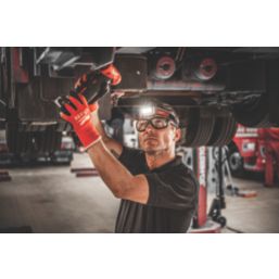 Milwaukee IRHL450 Rechargeable LED USB Headlamp Black/Red 450lm - Screwfix