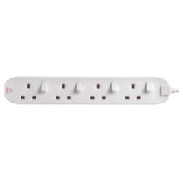 Masterplug 13A 4-Gang Switched Extension Lead 2m - Screwfix