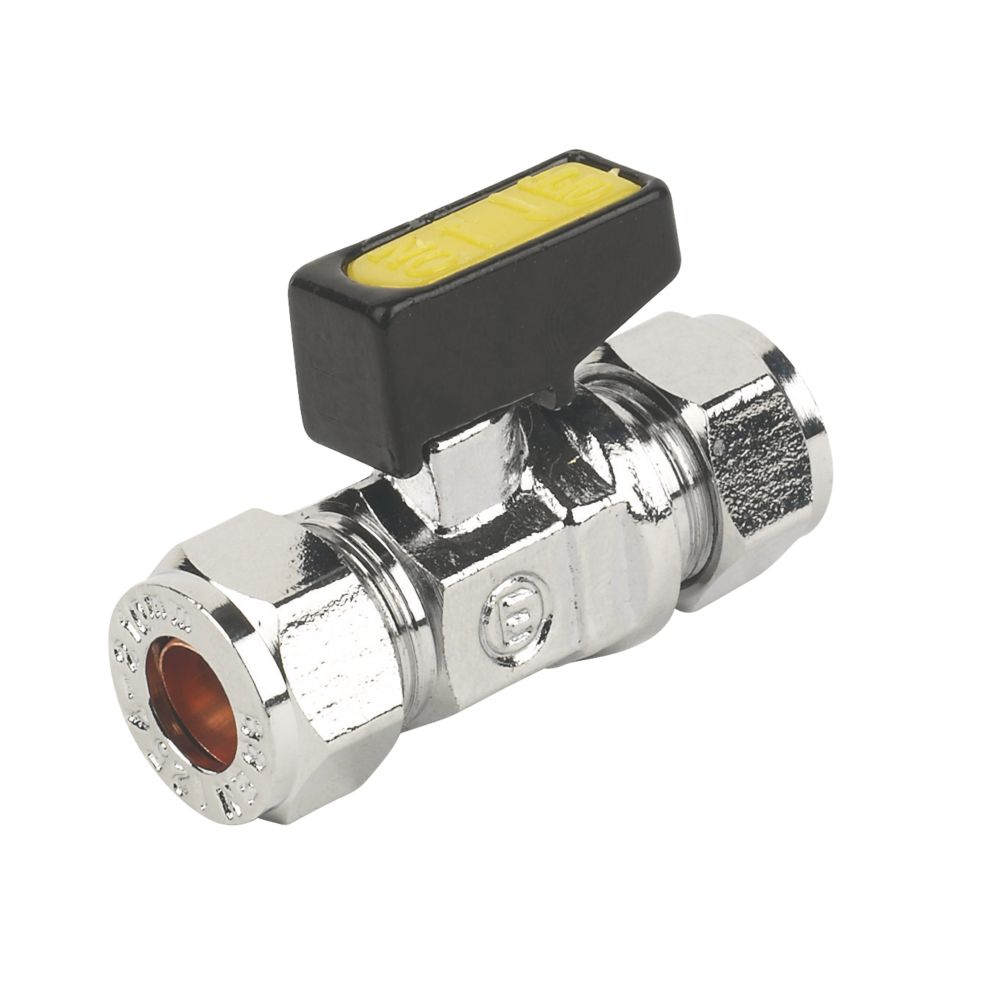 Essentials Mini Ball Valve 10mm x 10mm - Screwfix