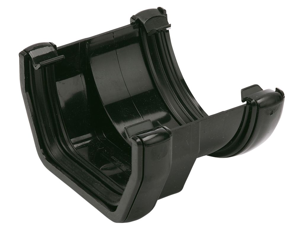 FloPlast Square to Round Gutter Adaptor Black 112-114mm - Screwfix