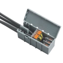 Wago 32A Multi-Purpose Junction Box 108 x 39 x 44mm Grey - Screwfix