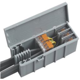 Wago 32A Multi-Purpose Junction Box 108 x 39 x 44mm Grey - Screwfix