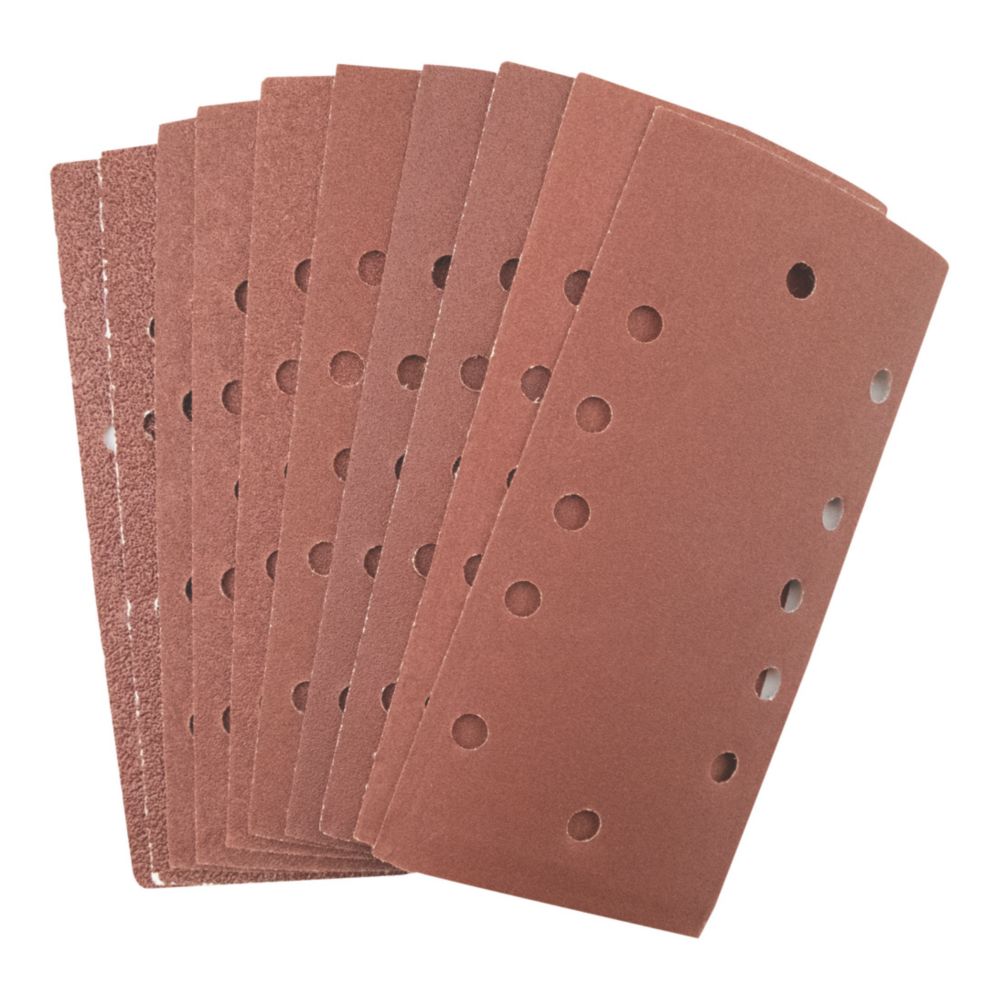 Titan 40/80/120/180 Grit 12-Hole Punched Multi-Material Sanding Sheets ...