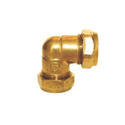 Instantor Brass Compression Equal 90° Elbow 22mm - Screwfix