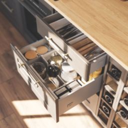 Essentials Soto Deep Drawer Box Matt Grey 600mm - Screwfix