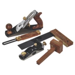 Faithfull Carpenters Woodworking Plane & Tools 5 Piece Set - Screwfix