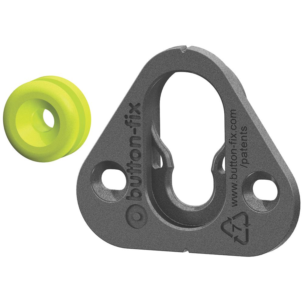 Button-Fix Type 1 Panel Fixing Set Charcoal Black & Lime Green 30 ...