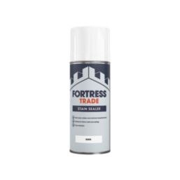 Fortress Trade 400ml White Matt Stain Block Spray Paint - Screwfix