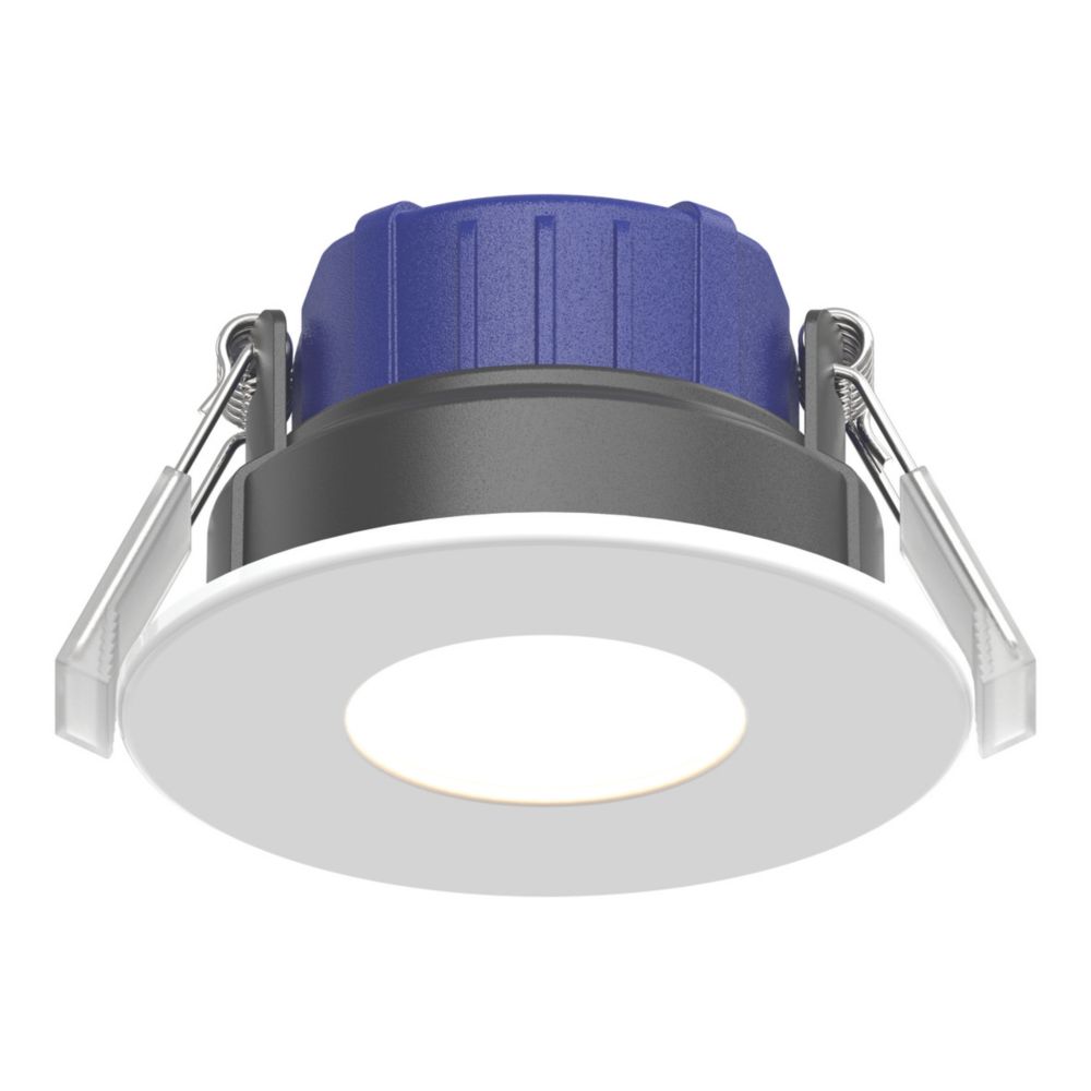 LAP Chaac Fixed Fire Rated LED Downlight White 5.5W 600lm - Screwfix