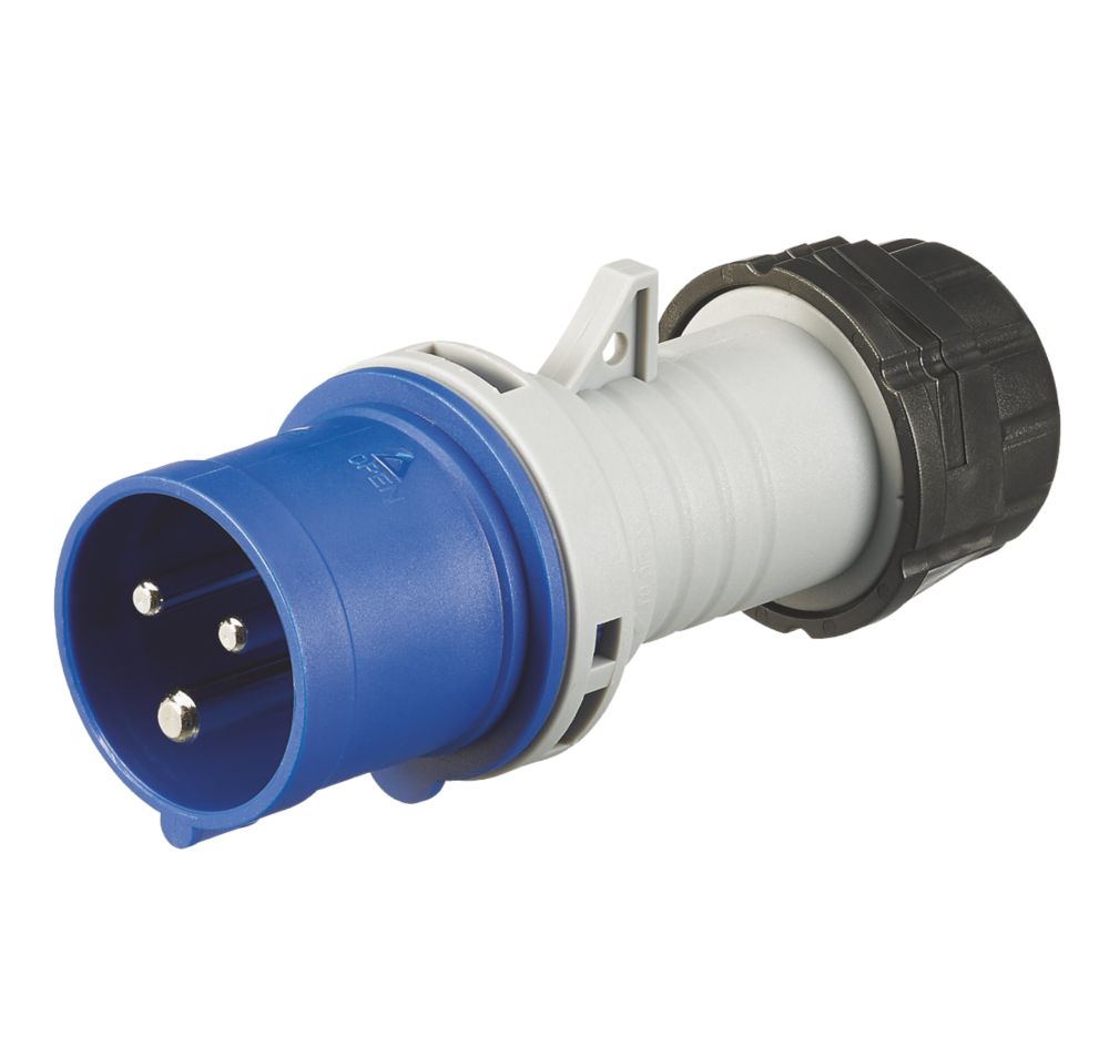 MK 16A 2P+E Site Service Plug 200-250V - Screwfix