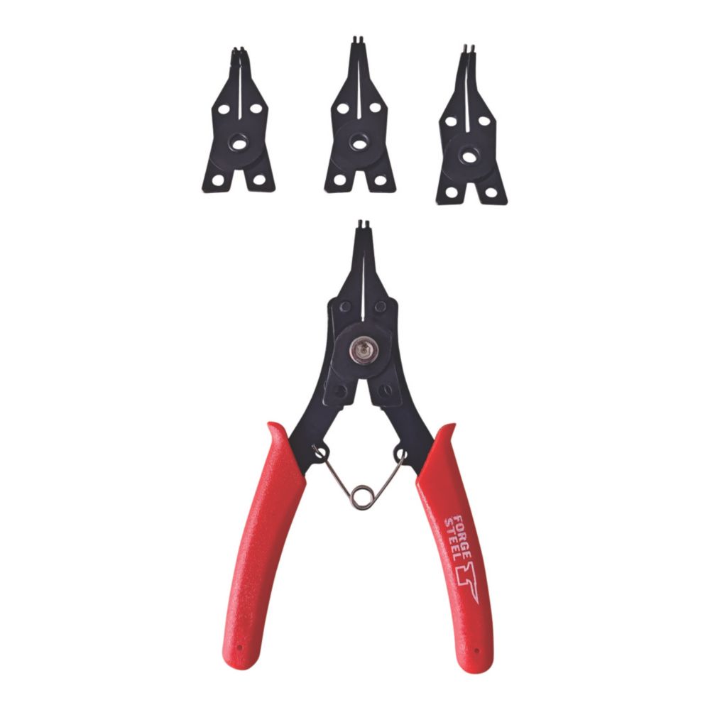 Forge Steel Circlip Pliers Set 4 Pieces - Screwfix
