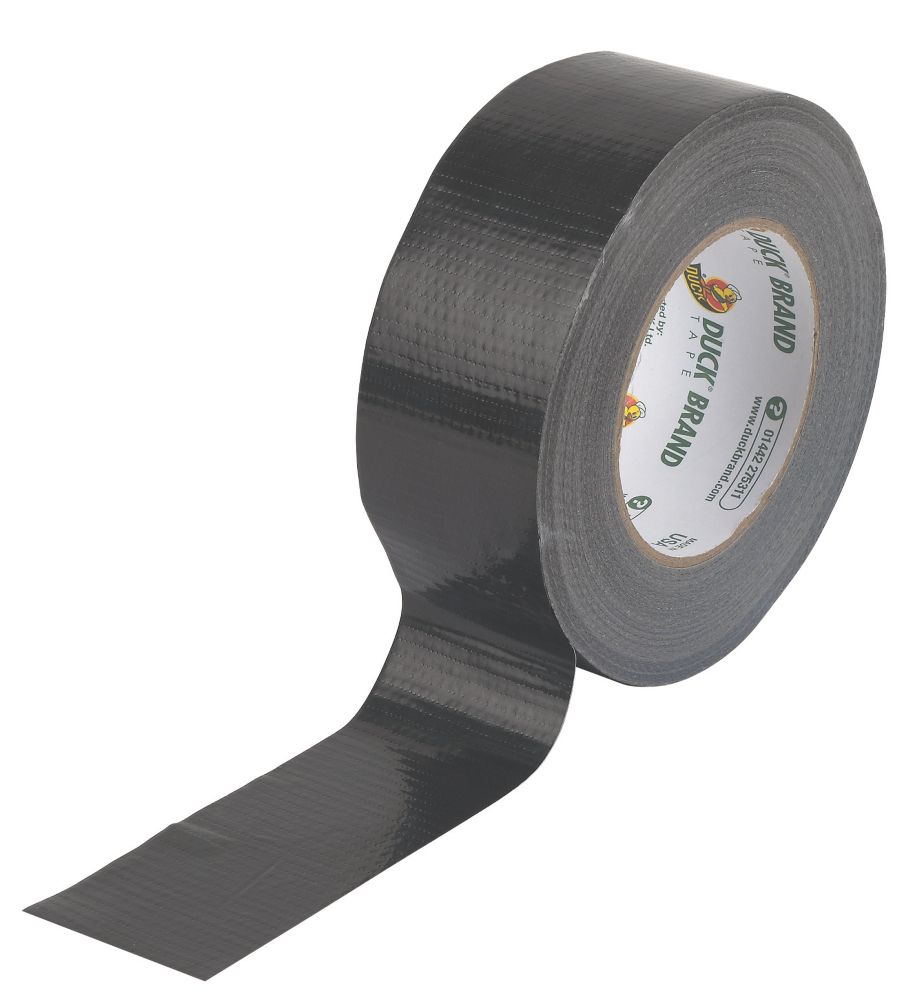 Duck Original Cloth Tape 50 Mesh Black 50m x 50mm | Duct Tape | Screwfix.ie