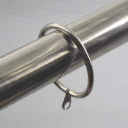 Renaissance Brushed Nickel Curtain Pole 28/25mm x 120-210cm - Screwfix
