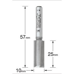 Trend 3/61X1/4TC 1/4" Shank Double-Flute Straight Router Cutter 10mm x ...