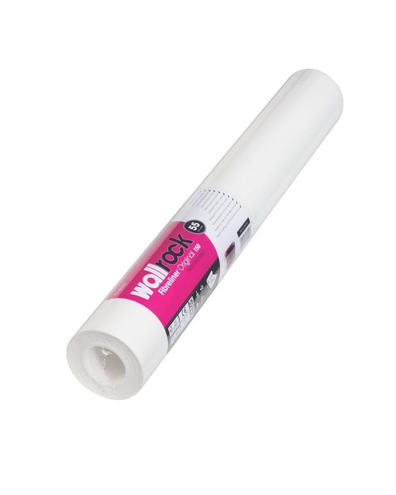 Wallrock White Fibreliner Wallpaper 550mm x 10m - Screwfix