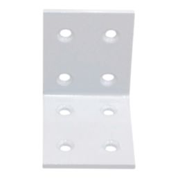 Essentials Angle Bracket Silver 50mm x 50mm x 40mm - Screwfix