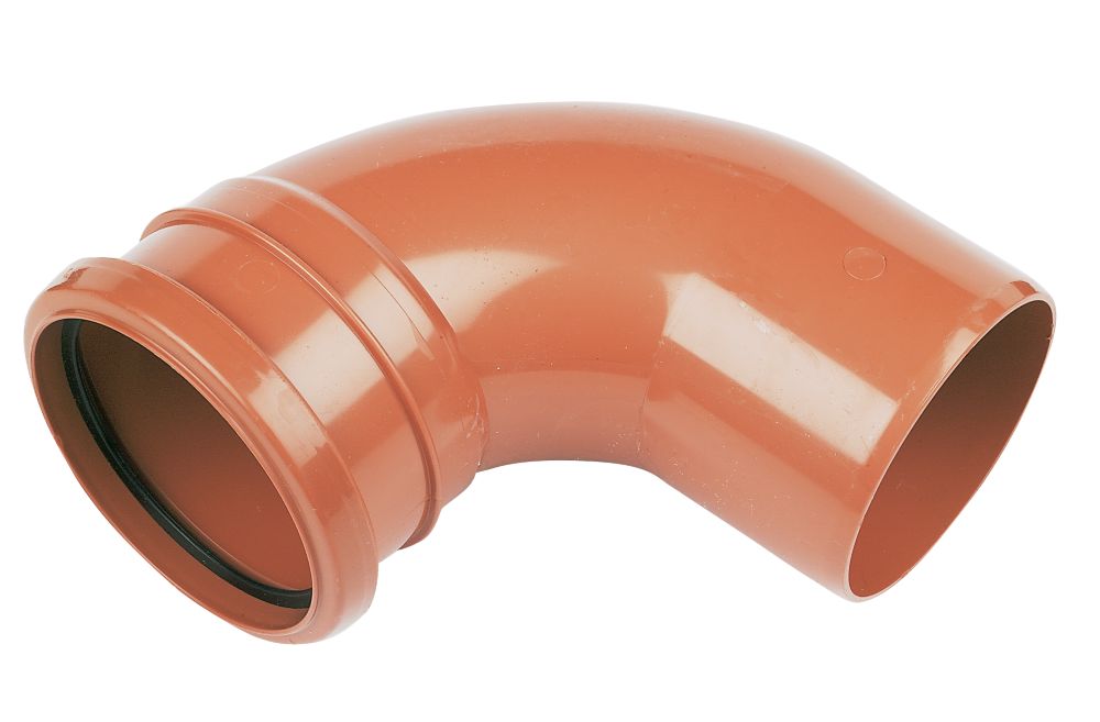 FloPlast Push-Fit 87.5° Single Socket Bend 110mm - Screwfix