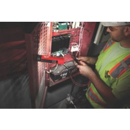 Milwaukee TRUEVIEW LED Flood Light Black/Red 300lm - Screwfix