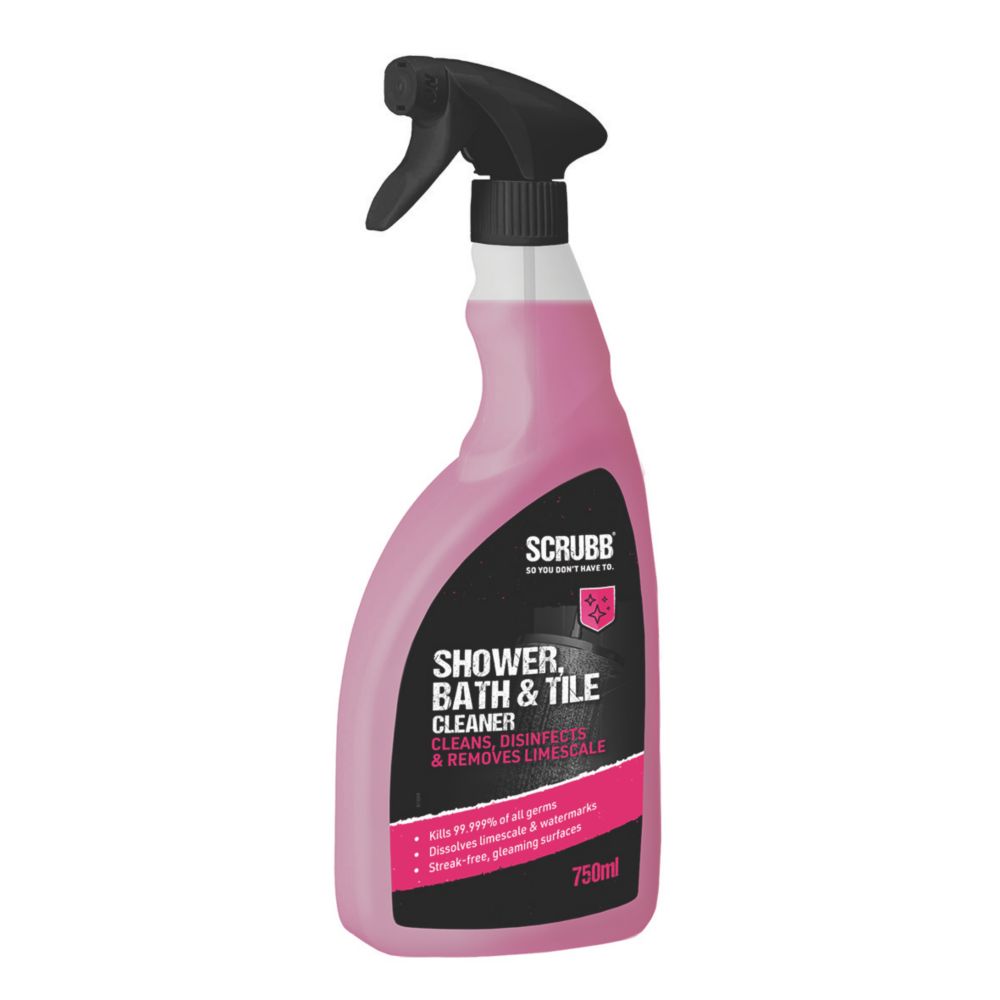Scrubb Shower, Bath & Tile Cleaner Foaming Spray 750ml - Screwfix