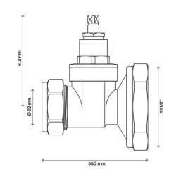 Flomasta Gate Pump Valve 22mm x - Screwfix