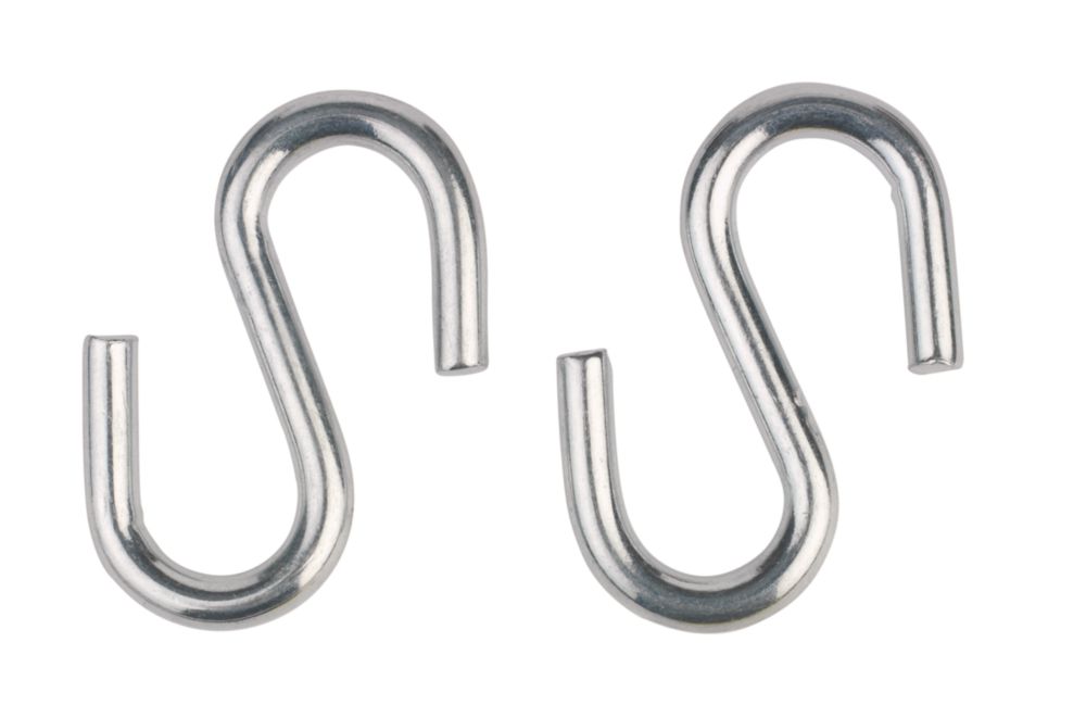 Essentials S-Hooks Steel 45 x 5mm 4 Pack - Screwfix