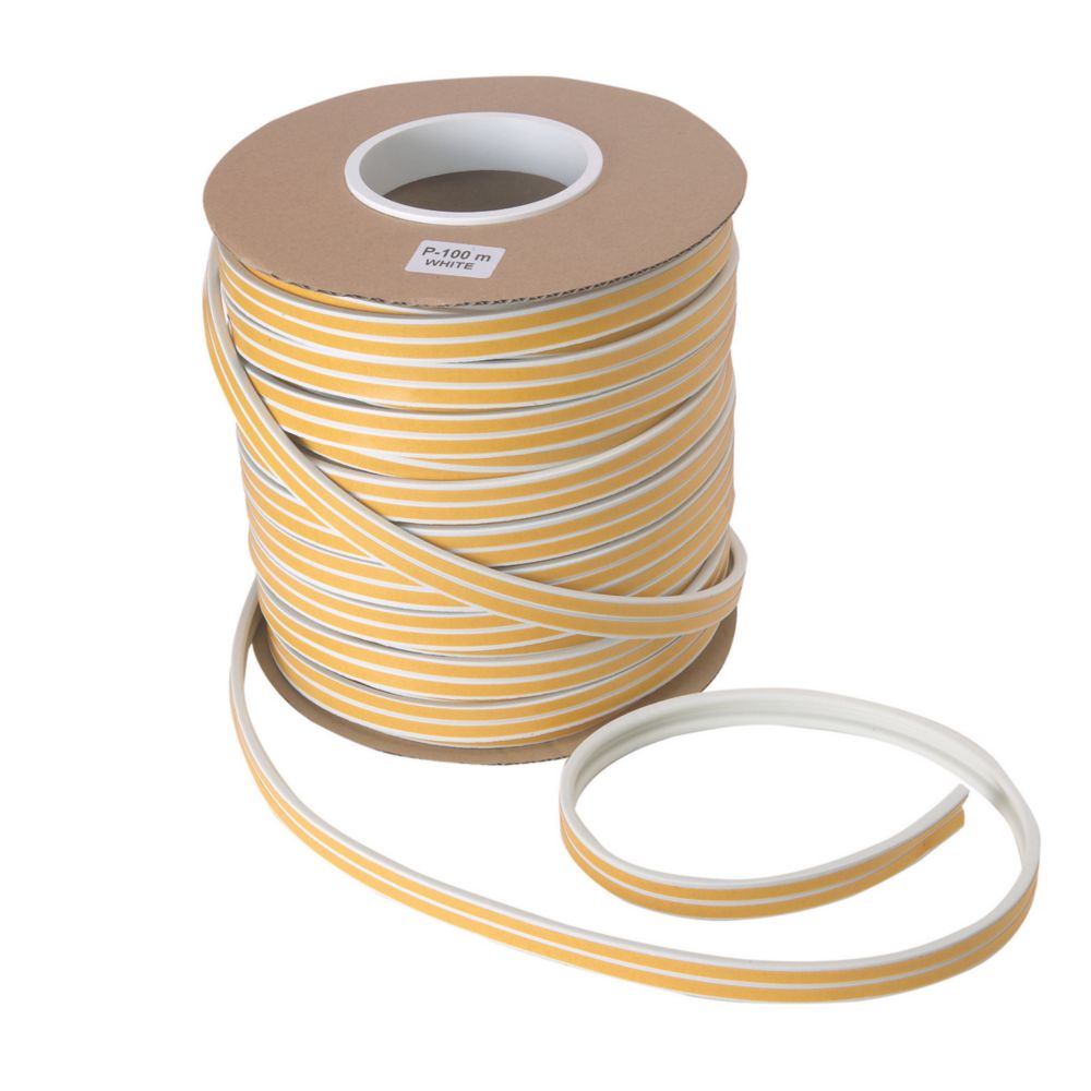 Stormguard EPDM Rubber P Weatherstrip White 100m - Screwfix