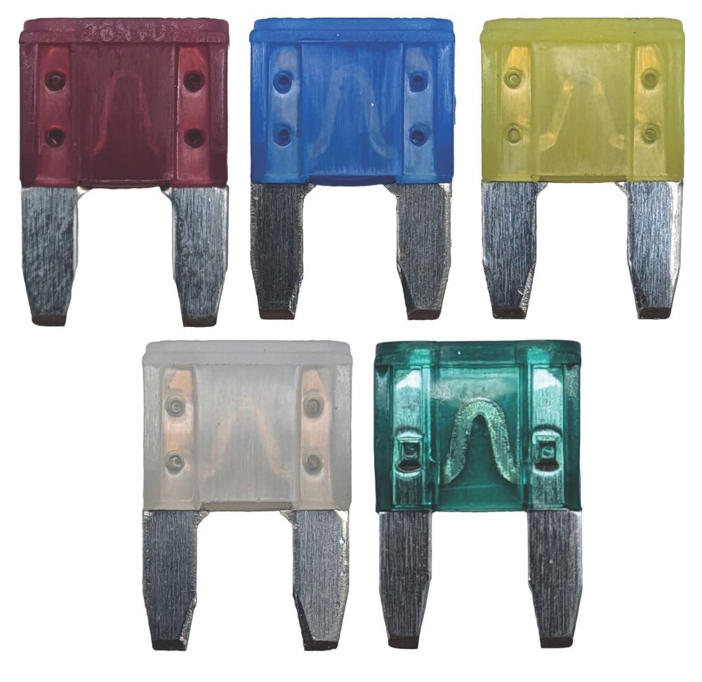 Pearl Consumables Assorted Mini Blade Auto Fuses 10-30A 5 Pieces - Screwfix