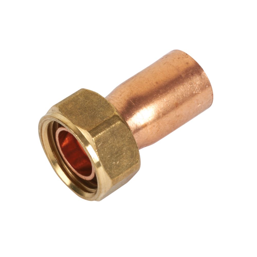 Endex Copper End Feed Straight Tap Connector 15mm x 1/2" - Screwfix