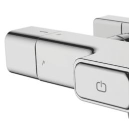 Swirl Thorness Rear-Fed Exposed Chrome-Plated Thermostatic Mixer Shower ...