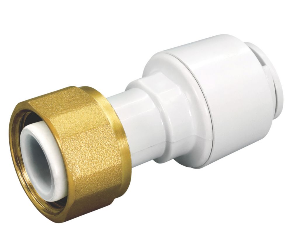FloPlast Plastic Push-Fit Straight Tap Connector 15mm x 3/4" | Pipe ...