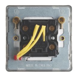 Contactum Lyric 45A 1-Gang DP Control Switch Brushed Brass with Neon ...