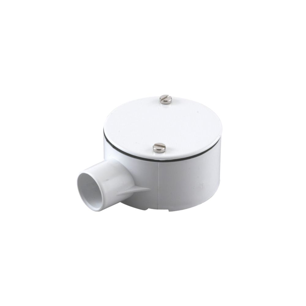 Tower 1 Way 20mm Terminal Box White - Screwfix
