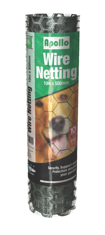 Apollo 50mm Galvanised Wire Netting 0.6m x 50m - Screwfix