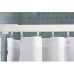 Croydex Straight Shower Curtain Rail Aluminium Silver 915mm - Screwfix