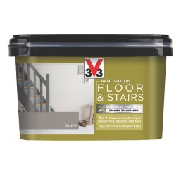 V33 2Ltr Taupe Satin Acrylic Floor Paint - Screwfix